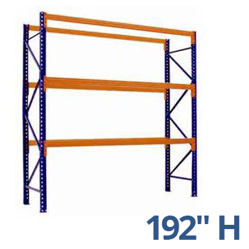 192 inches Tall Selective Roll Form Pallet Rack